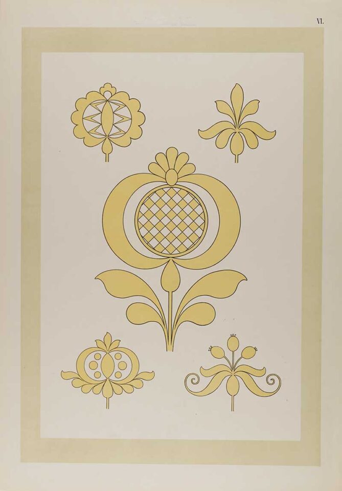 Free Stunning Folk Art Embroidery Patterns from the Past - Picture Box Blue