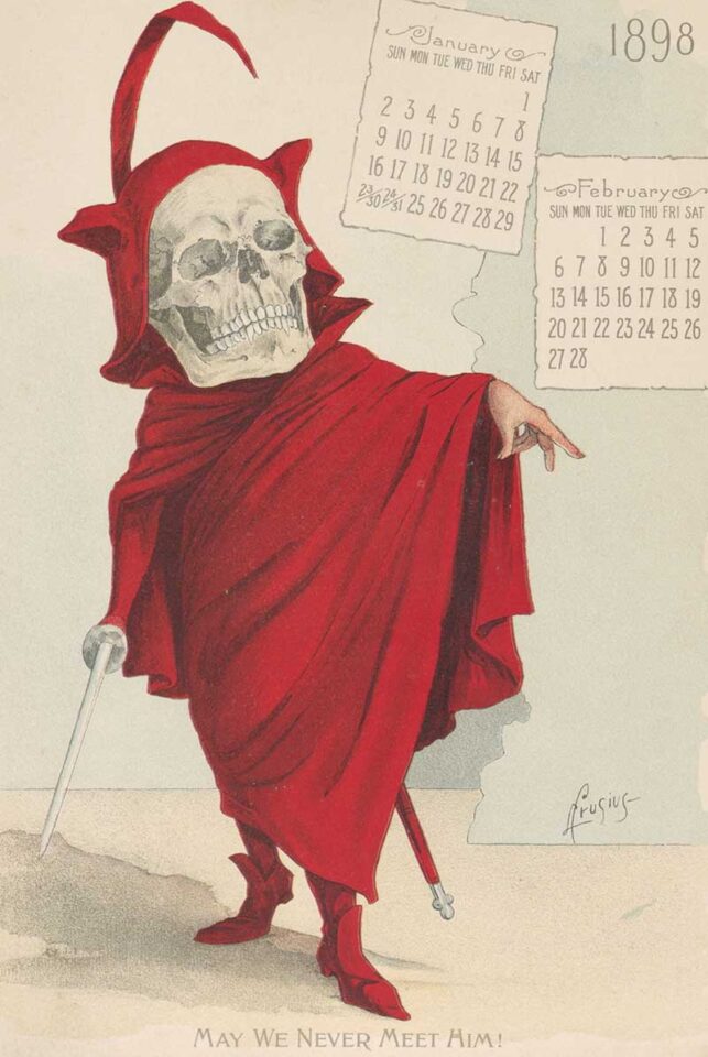 Vintage Spooky Printables: Skeleton Calendars, Oddities & Posters ...